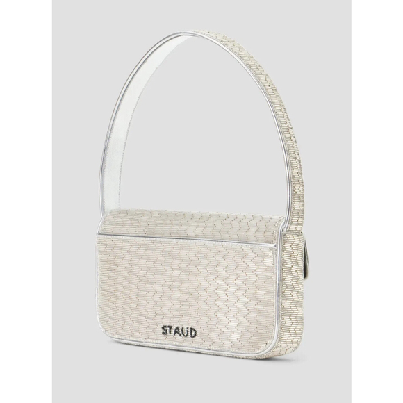 STAUD | Bags | Staud Tommy Monochromatic Bugle Bead Shoulder Bag In ...